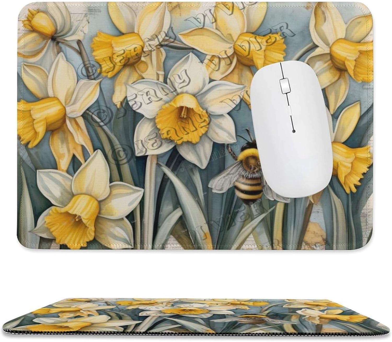 Daffodil Themed Mouse Pad 8"x10" Non-Slip Rubber Base MousePads with ...