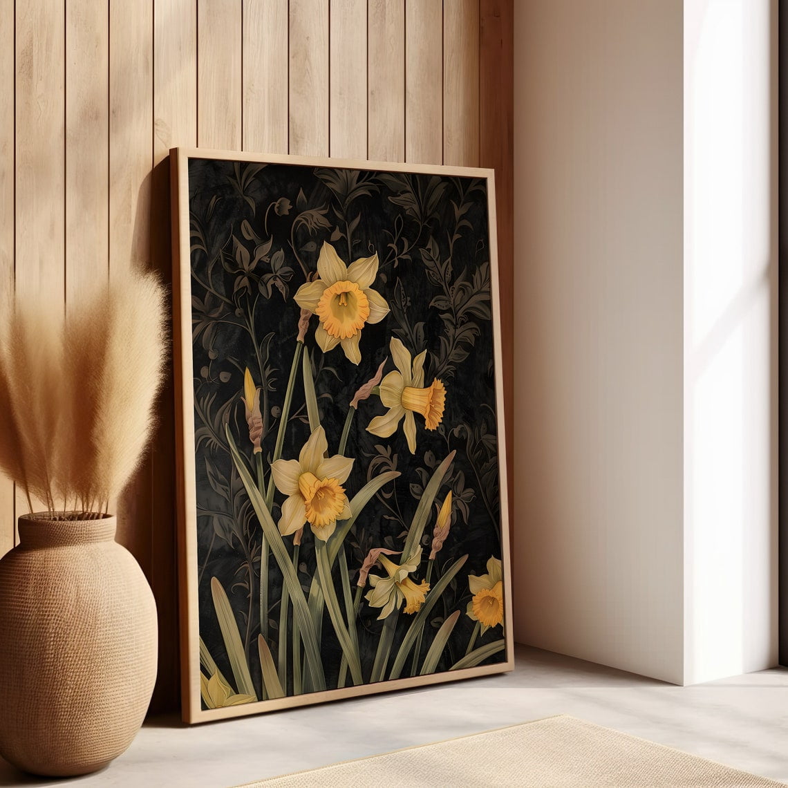 Daffodil Vintage Flower Her Cottagecore Dark Academia Decor Style Mid ...