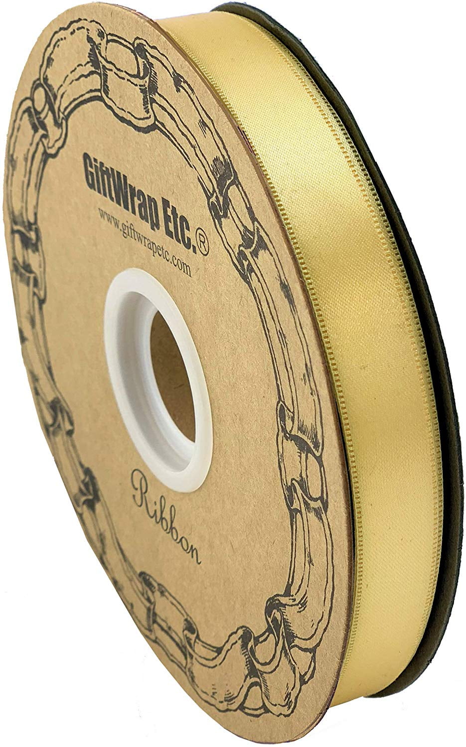 Daffodil Yellow Satin Fabric Ribbon - 5/8" x 100 Yards, Easter, Spring ...