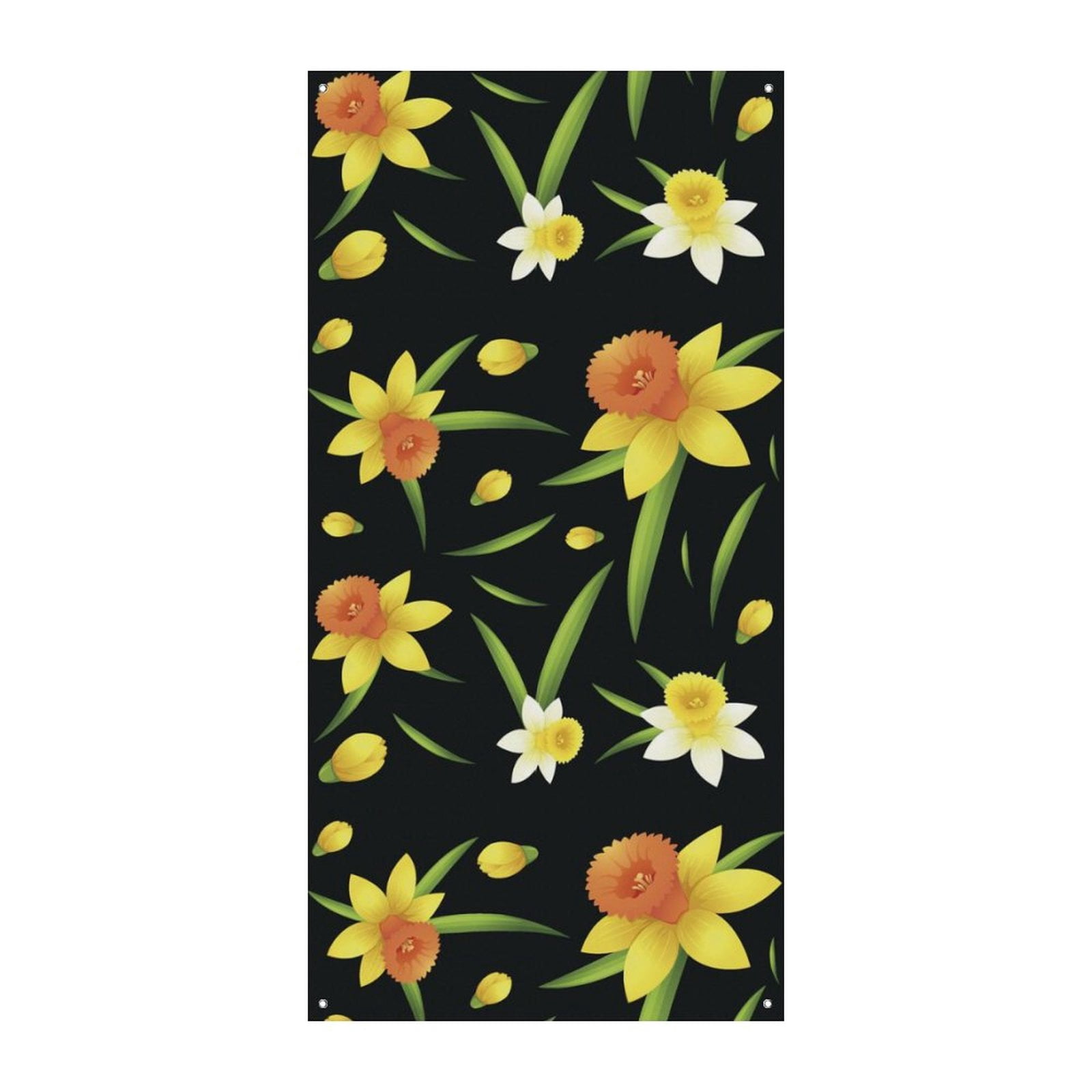 Daffodils Pattern Door Cover Banners Flag Hanging Backdrop Sign Door ...