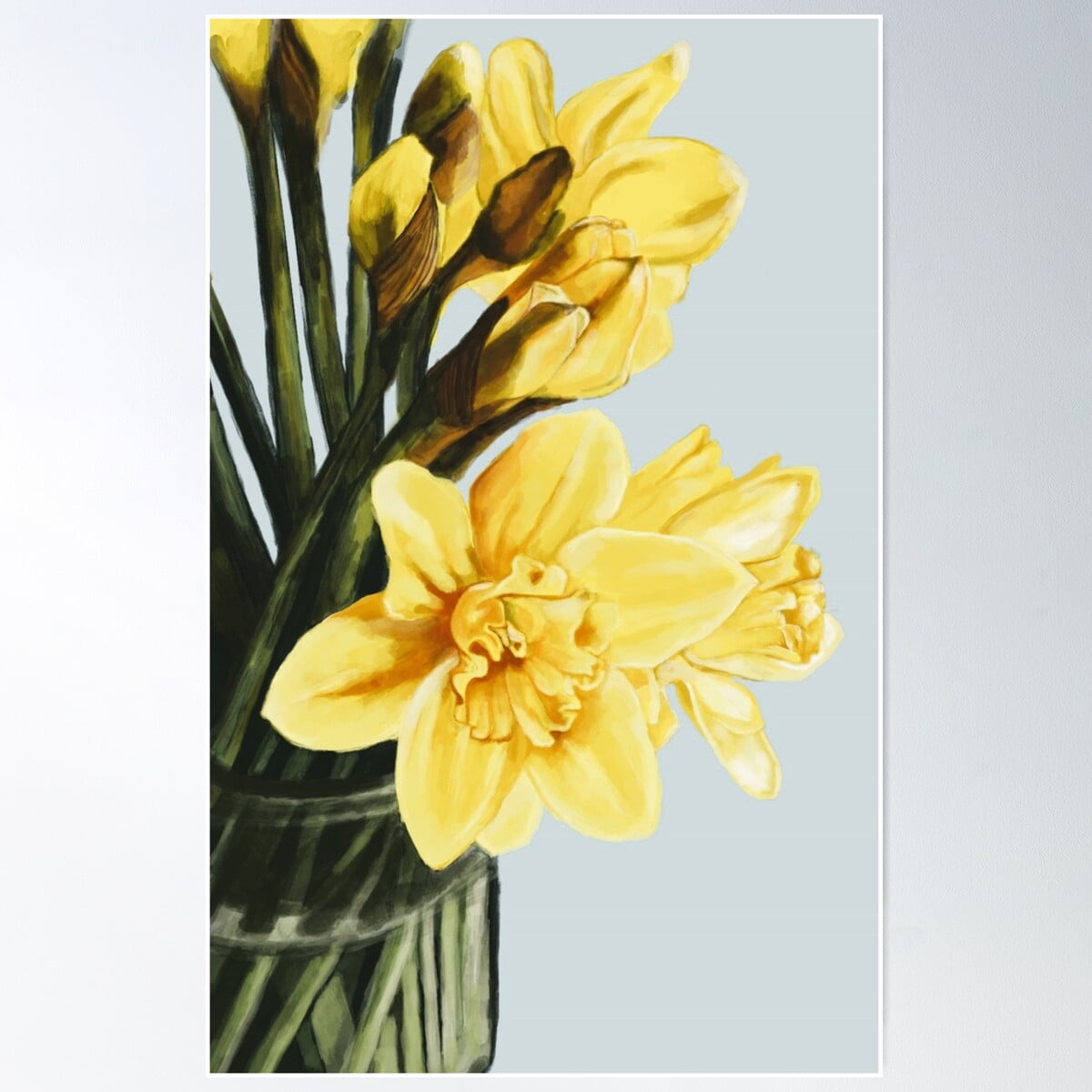 Daffodils Poster Wall Art, Modern Wall Decor For Living Room Bedroom ...