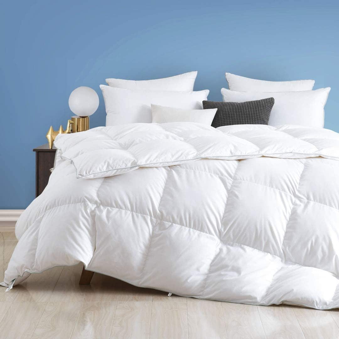 Dafinner Oversized Queen Feather Down Comforter,Soft Egyptian Cotton ...