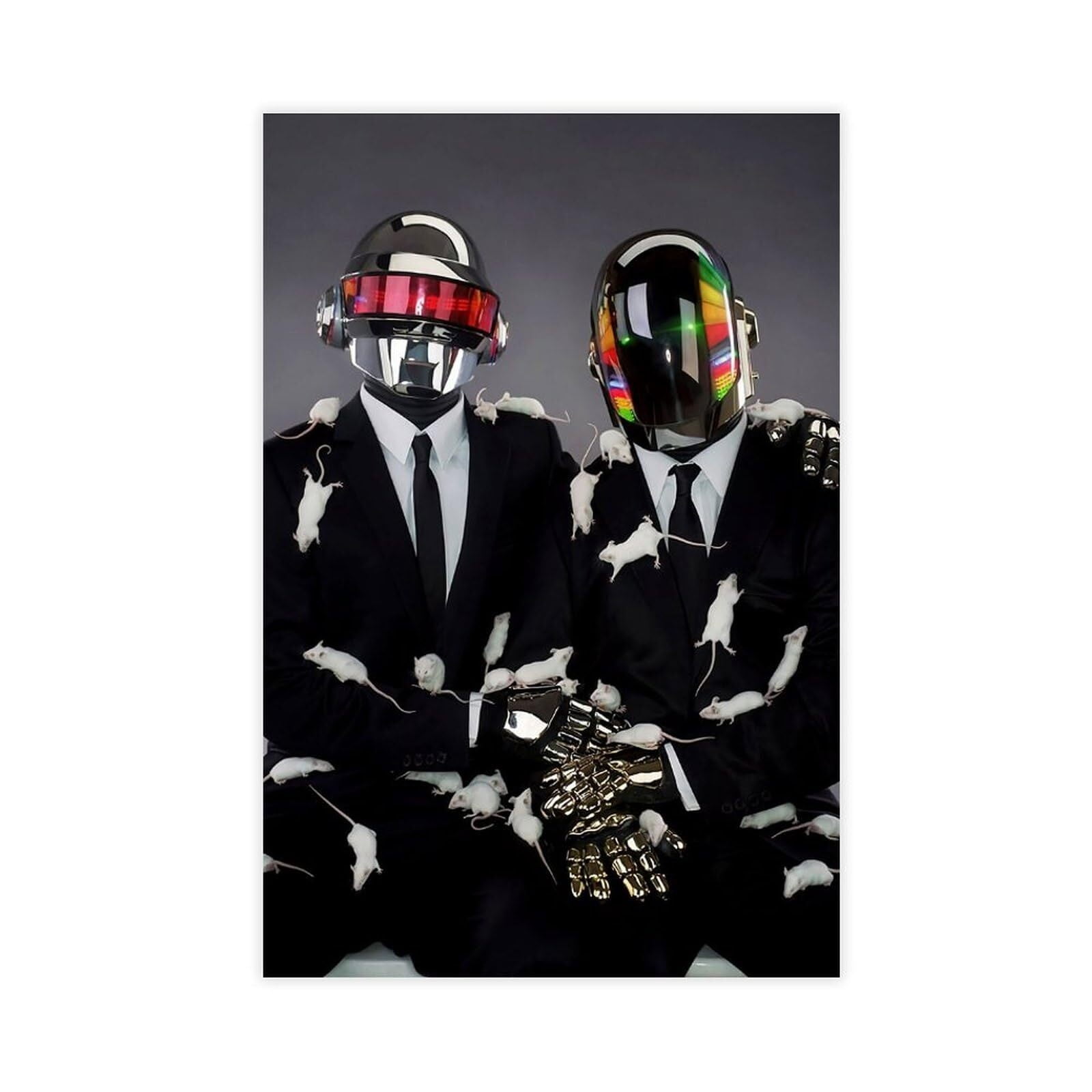Daft Punk 3 Canvas Poster Bedroom Decor Landscape Office Room Decor ...