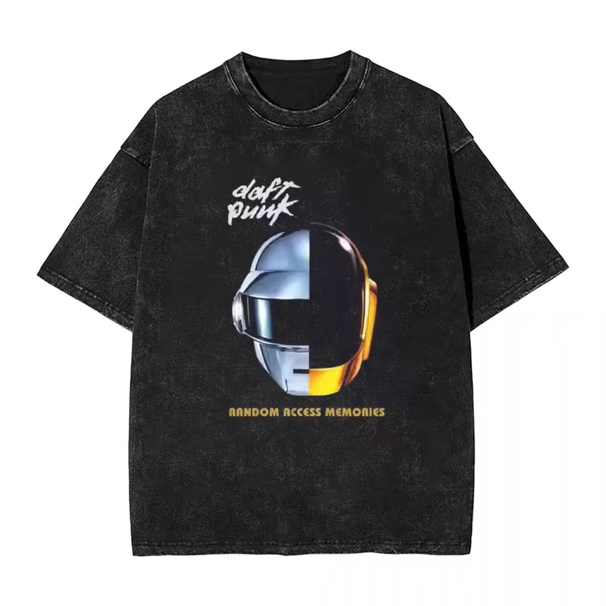 Daft Punk Trendy Washed Cotton Shirt Daft Punk Vintage Logo Image Style ...