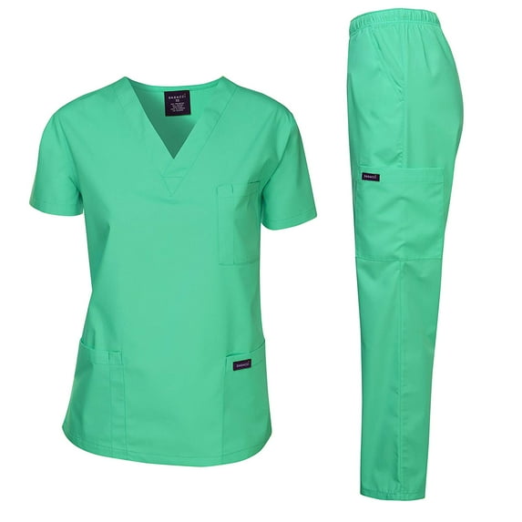 Dagacci Medical Uniform Unisex Scrubs Set Scrub Top and Pants - Walmart.com