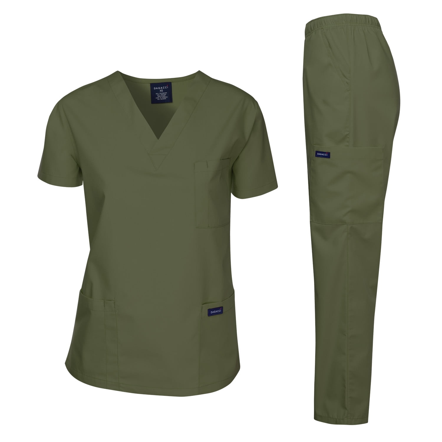 Dagacci Medical Uniform Unisex Scrubs Set Scrub Top and Pants - Shop ...