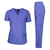 DAGACCI Medical Uniform Scrubs Set, V-Neck Top with Cargo Pockets ...