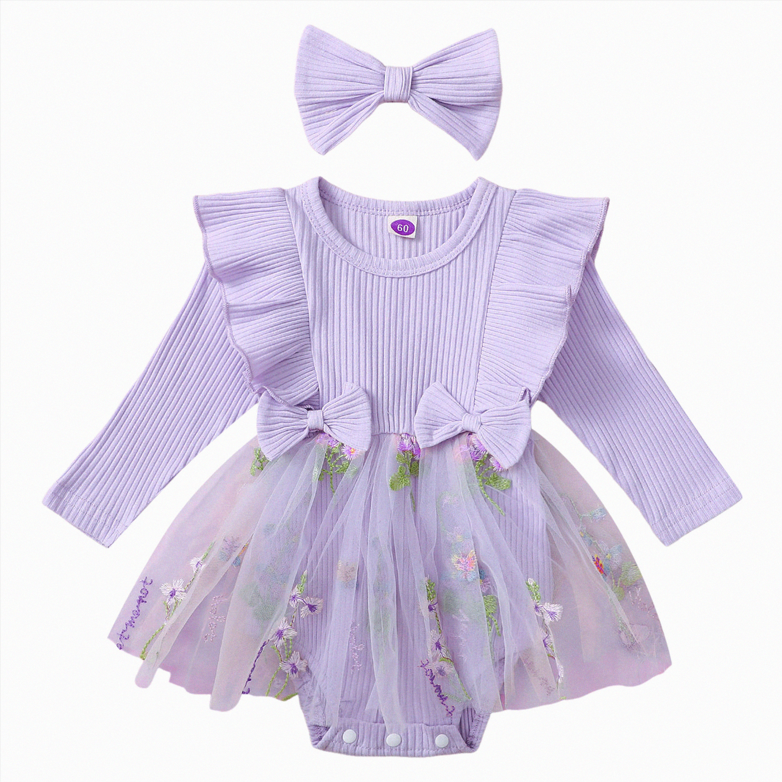 Dagaeig Baby Girl White Dress Tulle Birthday Party Princess Dress Long ...