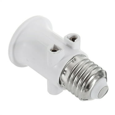 360° Rotatable E26/E27 Light Bulb Socket Adapter, 3-Prong Plug-in ...