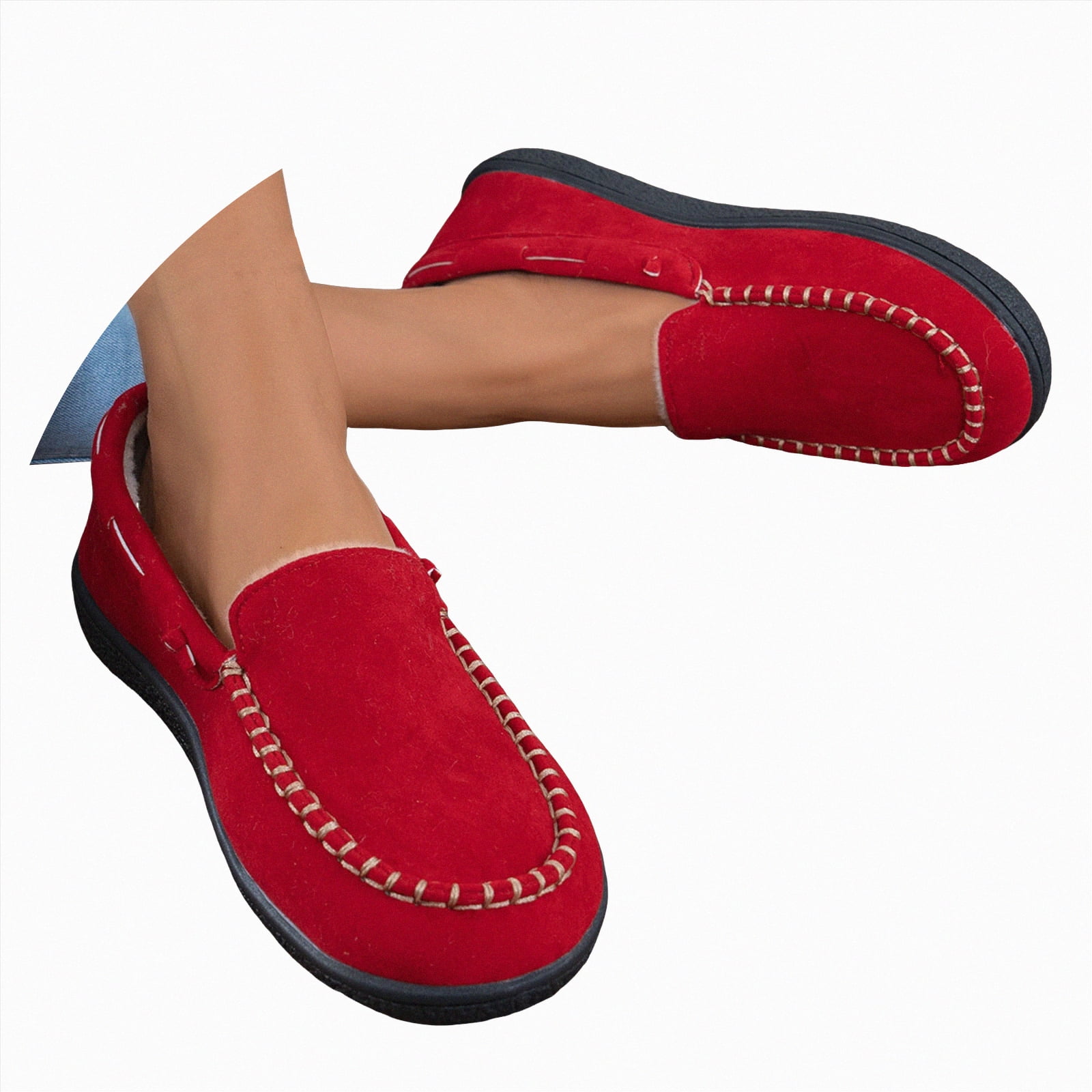 Dagaeig Women's House Slippers Indoor Outdoor Moccasin Fuzzy Fluffy ...