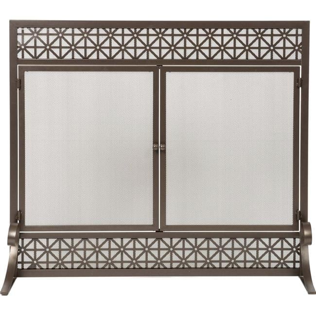 Dagan AHS540 Filigree Design Panel Screen with Doors, Black - Walmart.com