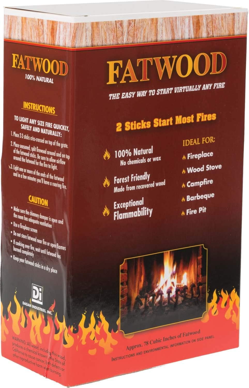 Dagan Fatwood Fire Starter in Box Model FAT-1BOX - Walmart.com