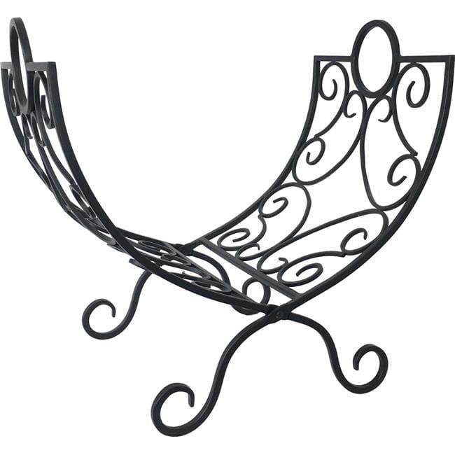 Dagan LC150 Scroll Design Wrought Iron Log Holder, Black - Walmart.com