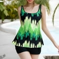 Dagegui 2 Pc Women's Tankini Swimsuit Trendy Print Sleeveless Tank Tops ...