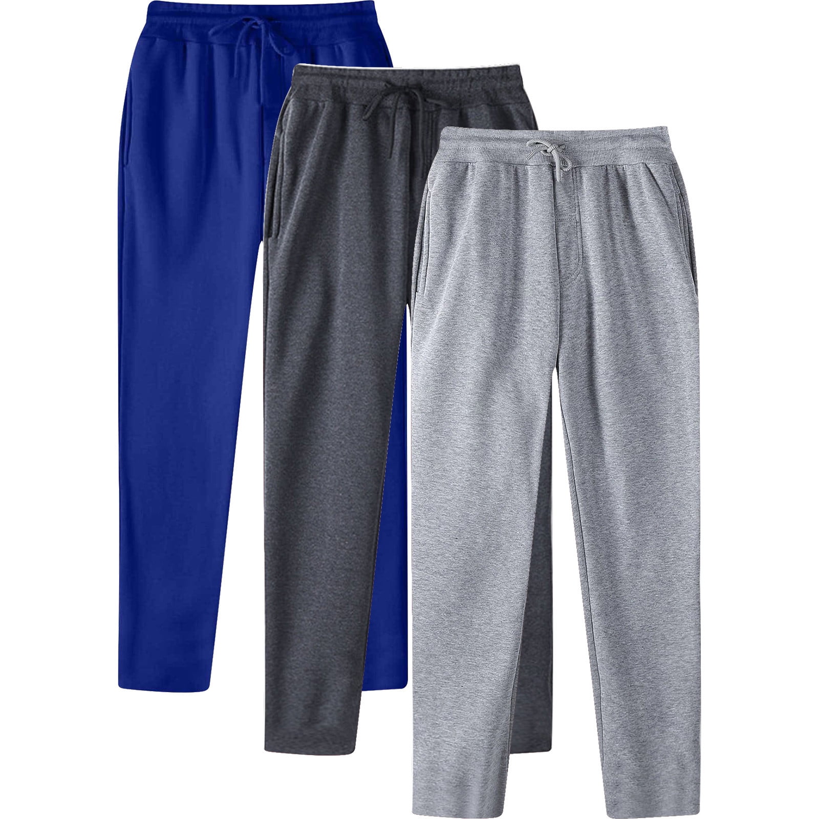 Dagegui 3 Pack Mens Athletic Sweatpants Drawstring Running Jogger ...
