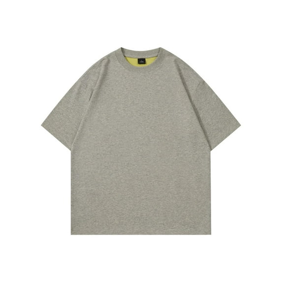 Dagegui Cotton Yellow Shirts for Men Casual Loose Fit T-Shirts Summer ...