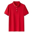 Dagegui Golf Shirts for Men Big and Tall Red Short Sleeve Business Work ...
