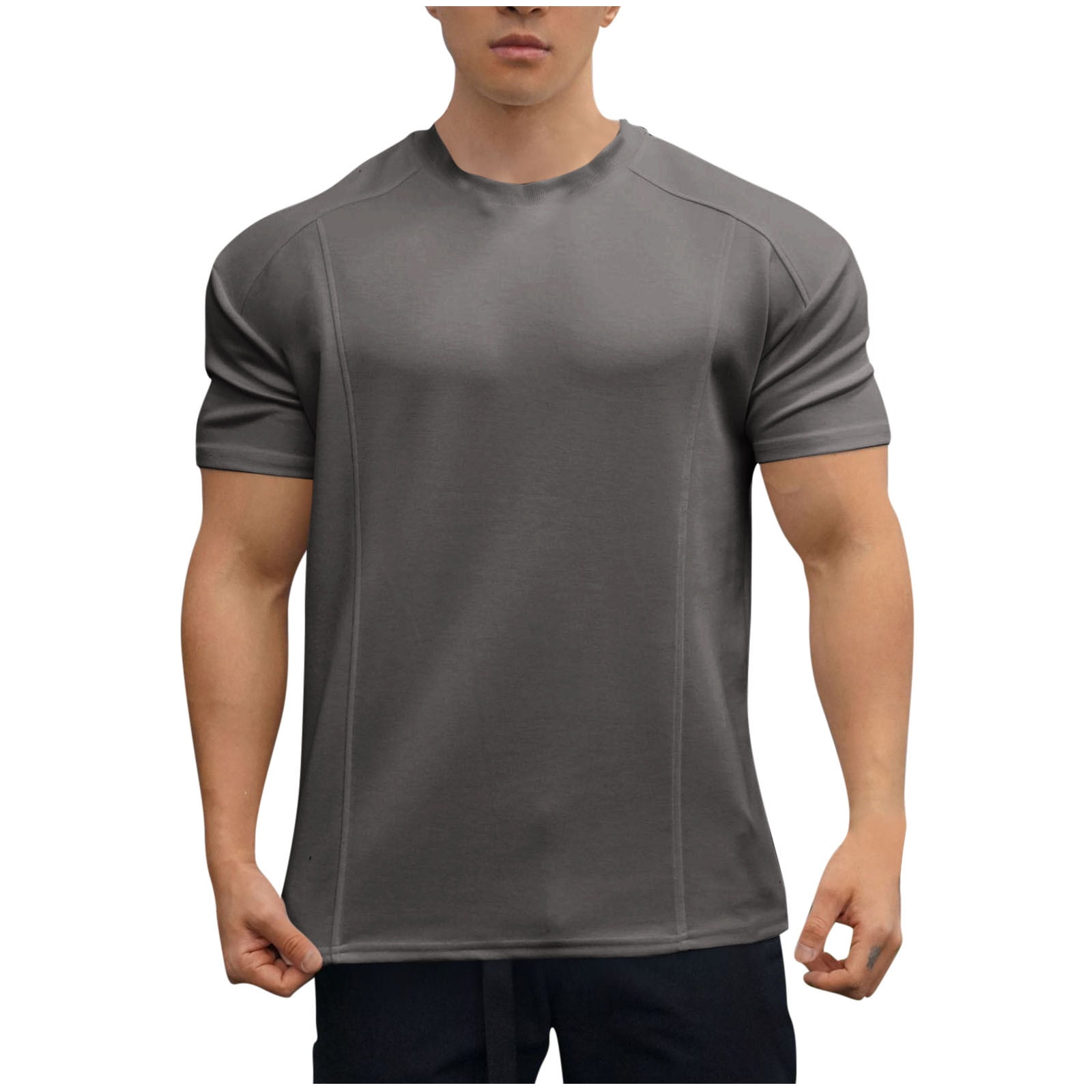 Dagegui Lightweight Dark Gray Short Sleeve T-Shirt for Men Quick Dry ...