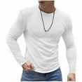 Dagegui Long Sleeve Shirts for Men Waffle Crewneck Pullover Muscle Tee ...
