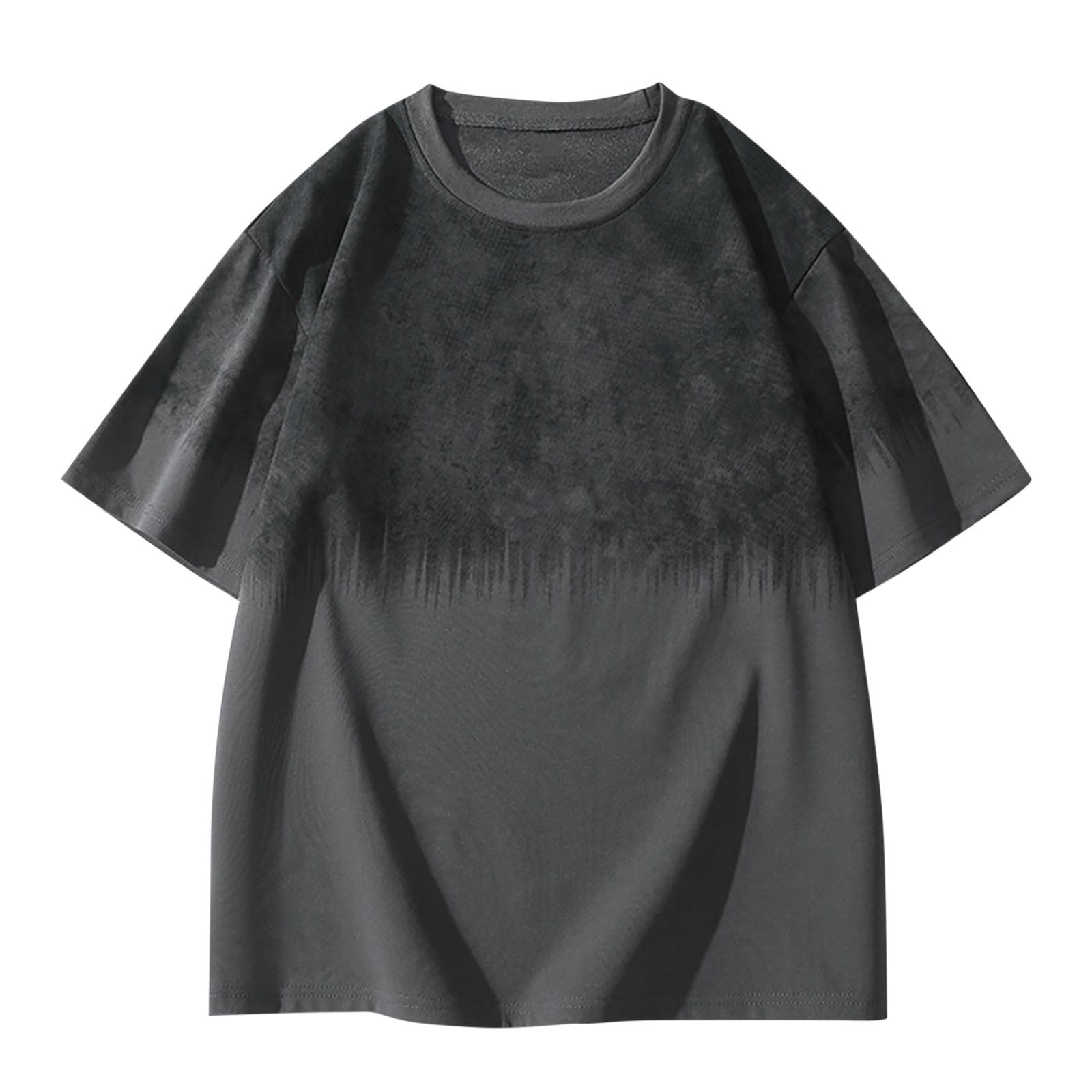 Dagegui Men Oversized T Shirts Dark Gray Casual Loose Fit Short Sleeve ...