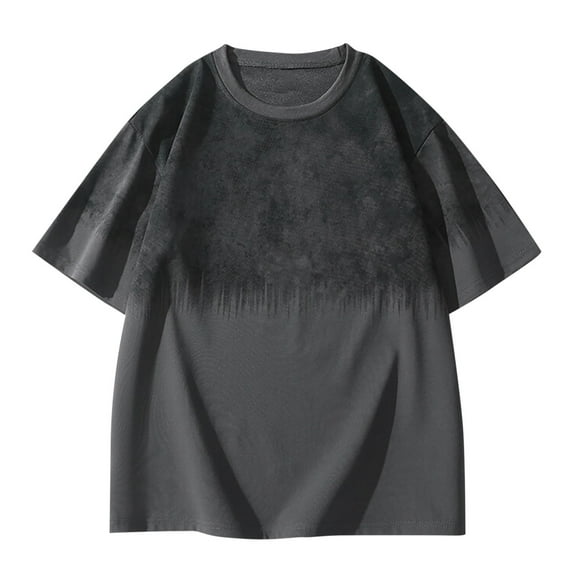 Dagegui Men Oversized T Shirts Dark Gray Casual Loose Fit Short Sleeve ...
