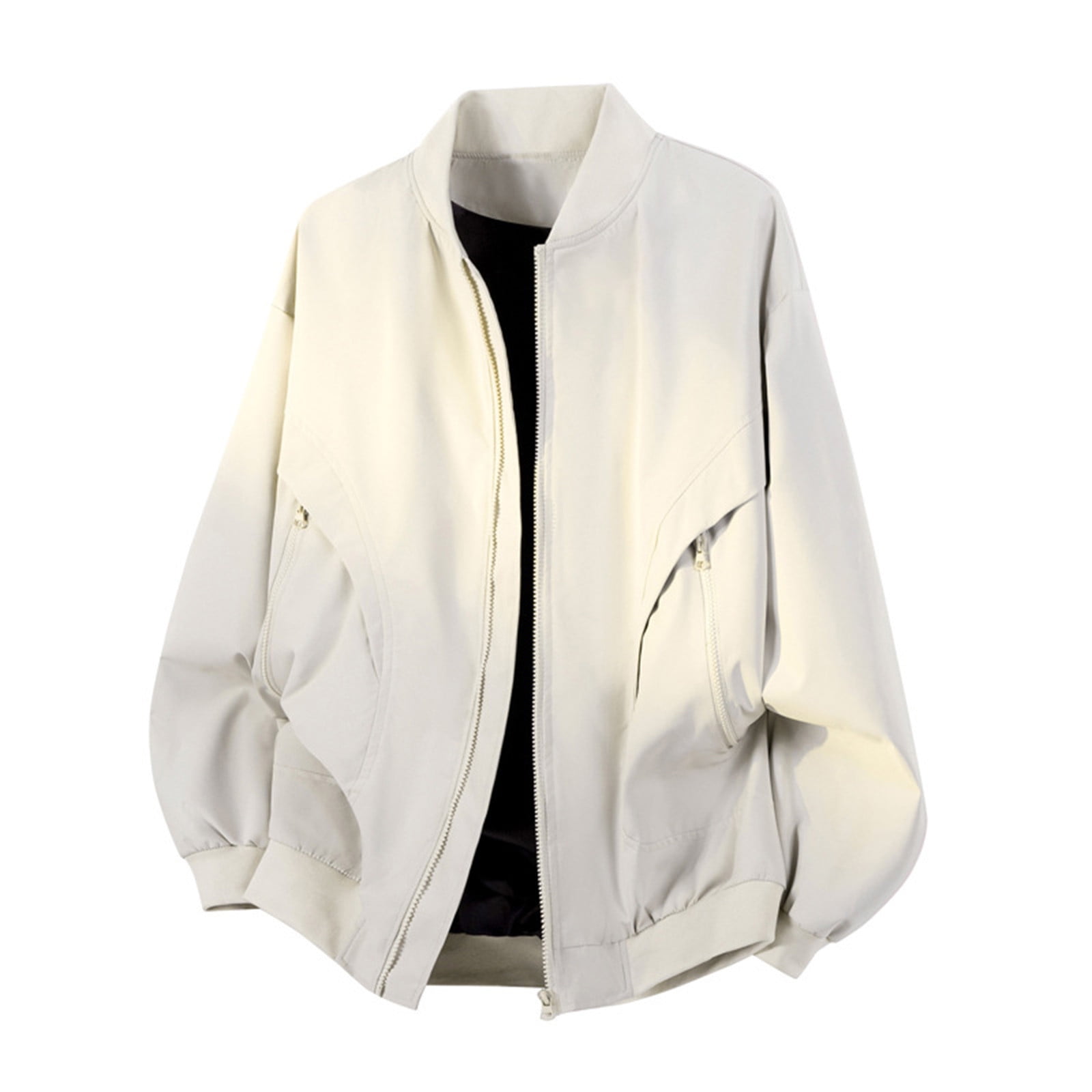 Dagegui Men's Bomber Jacket Lightweight Zip Up Stand Collar Windbreaker ...