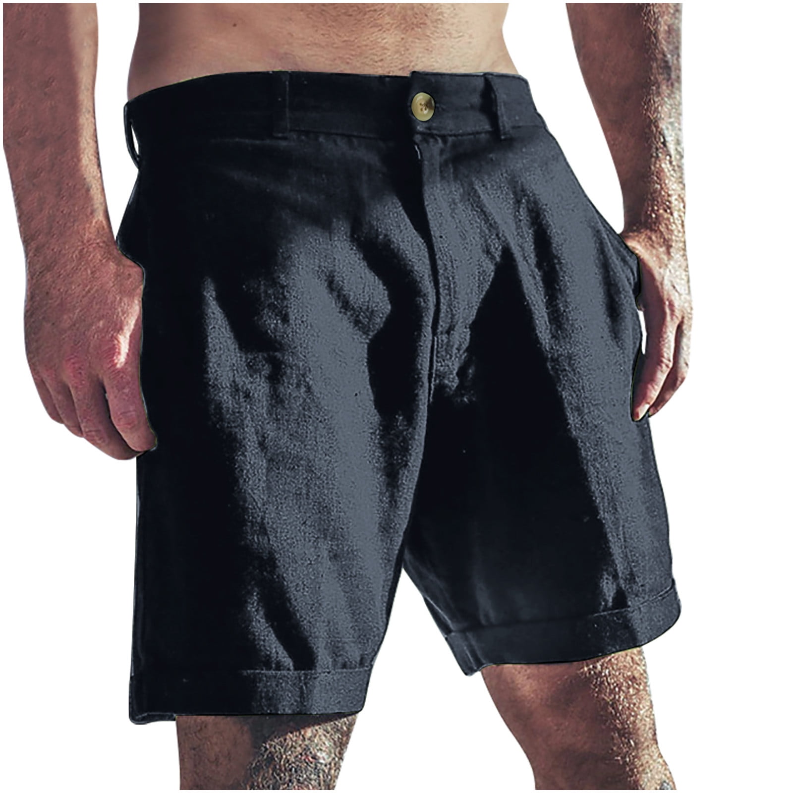 Dagegui Men's Shorts Lightweight Quick Dry Linen Shorts Summer Casual ...