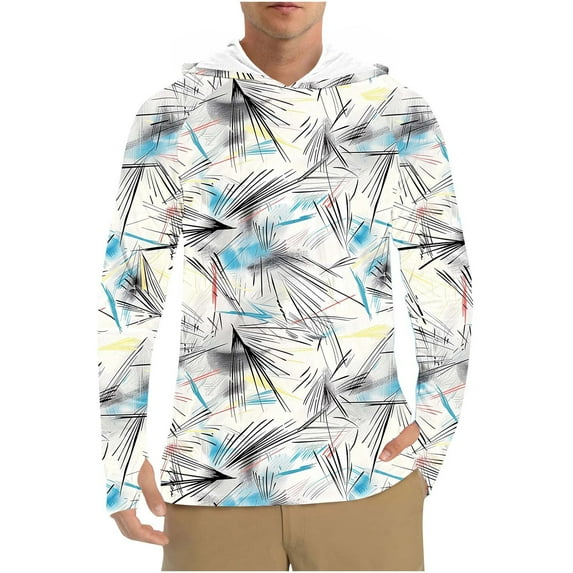 Dagegui Men's Sun Protection Hoodie UPF 50+ Rash Guard Long Sleeve ...