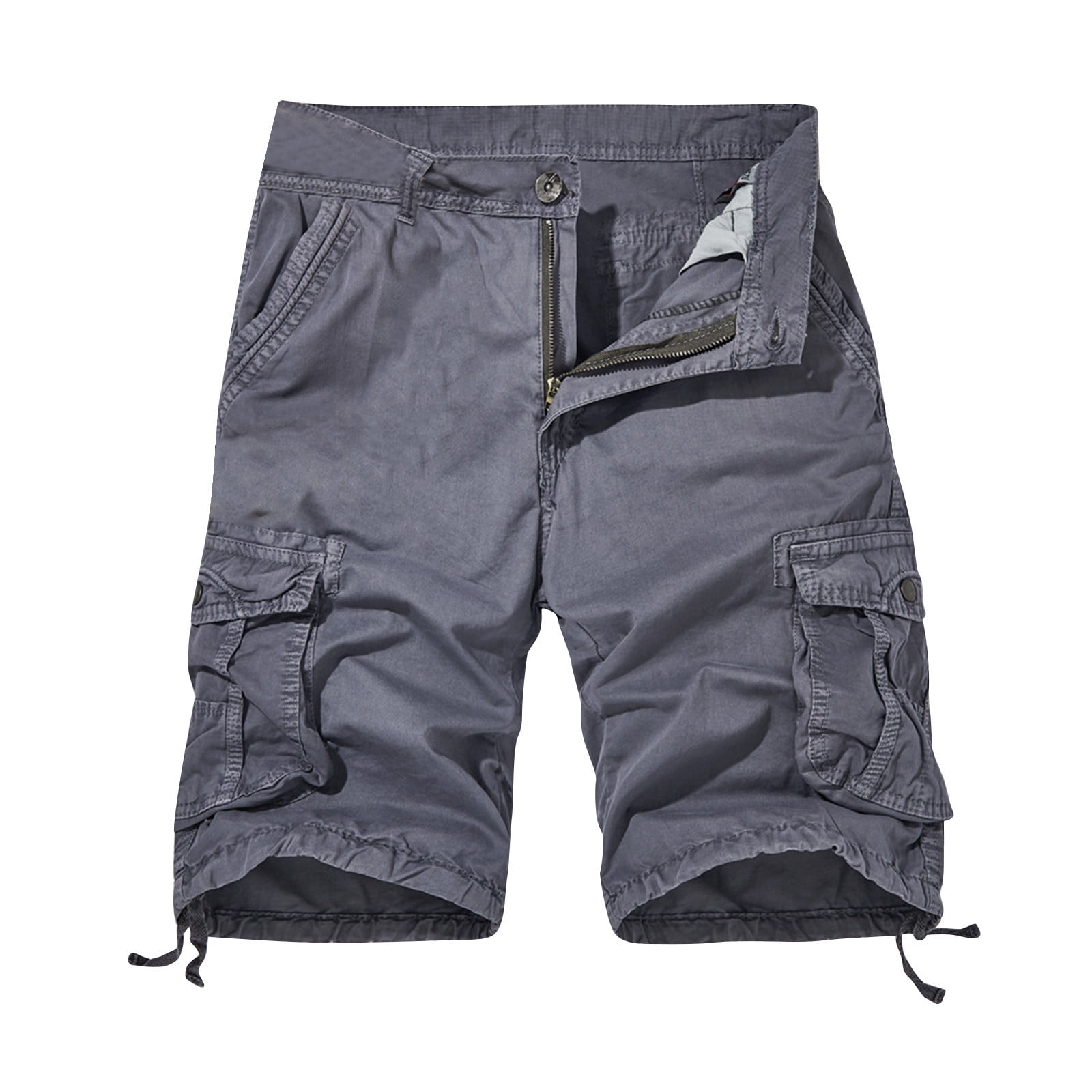 Dagegui Mens Cotton Work Shorts Multi Pockets Cargo Shorts Casual Loose ...