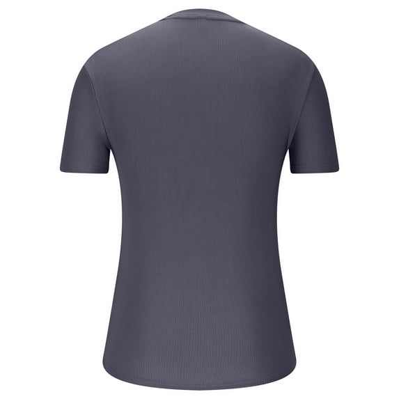 Dagegui Mens Dark Gray Short Sleeve T-Shirts Plain Crewneck Tshirts ...