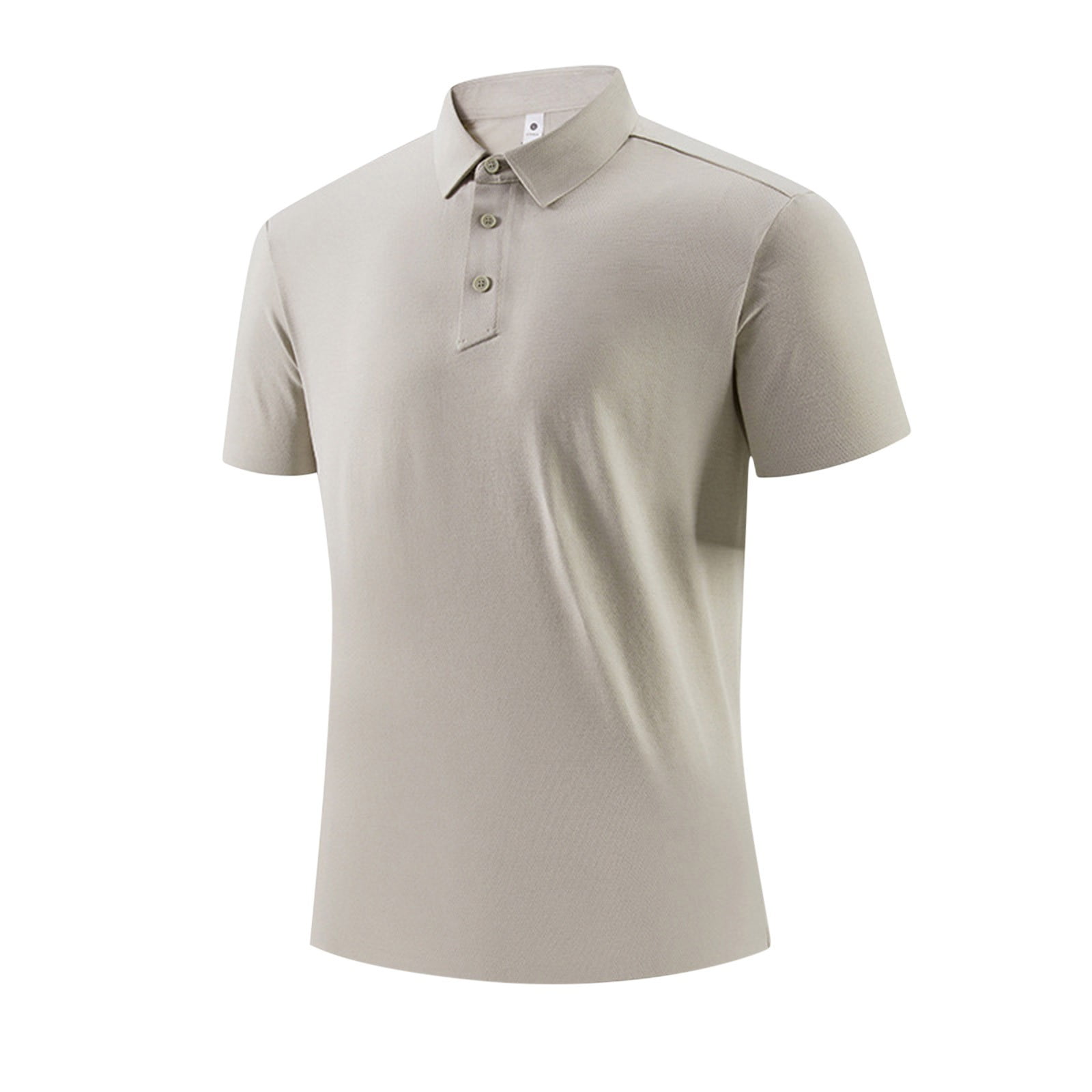 Dagegui Mens Golf Athletic Shirt Beige Short Sleeve Shirts Moisture ...