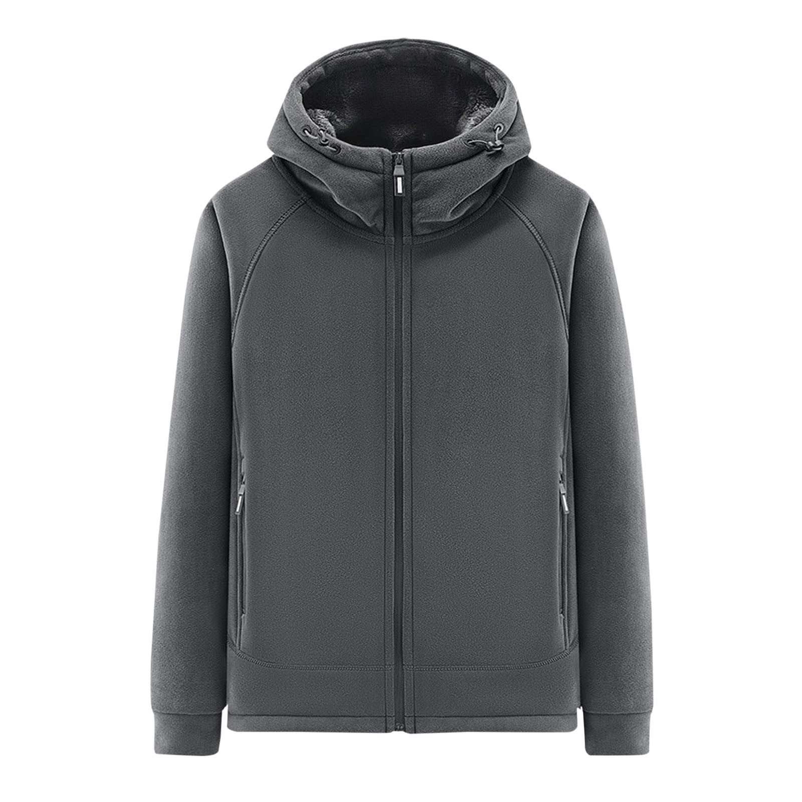 Dagegui Mens Hooded Jackets Fleece Thicken Warm Coat Windproof Winter ...