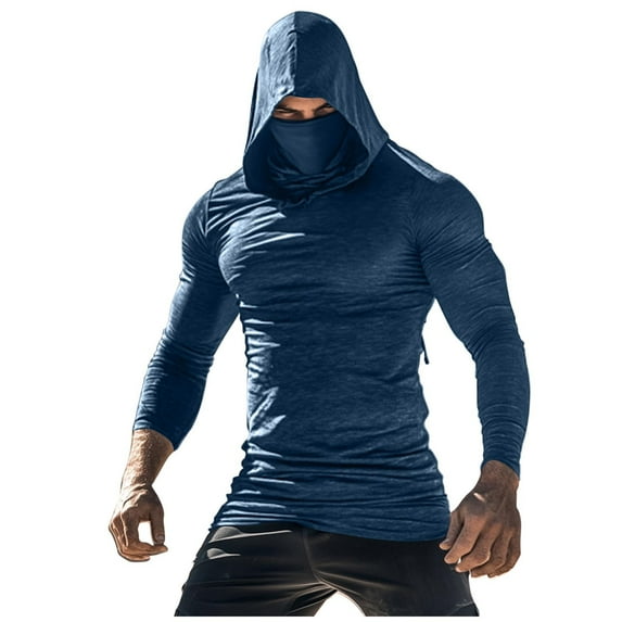 Dagegui Mens Hooded Sun Shirts UPF 50+ Long Sleeve UV Protection ...