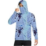 Dagegui Mens Sun Hoodie with Face Mask UPF 50+ Moisture Wicking for ...