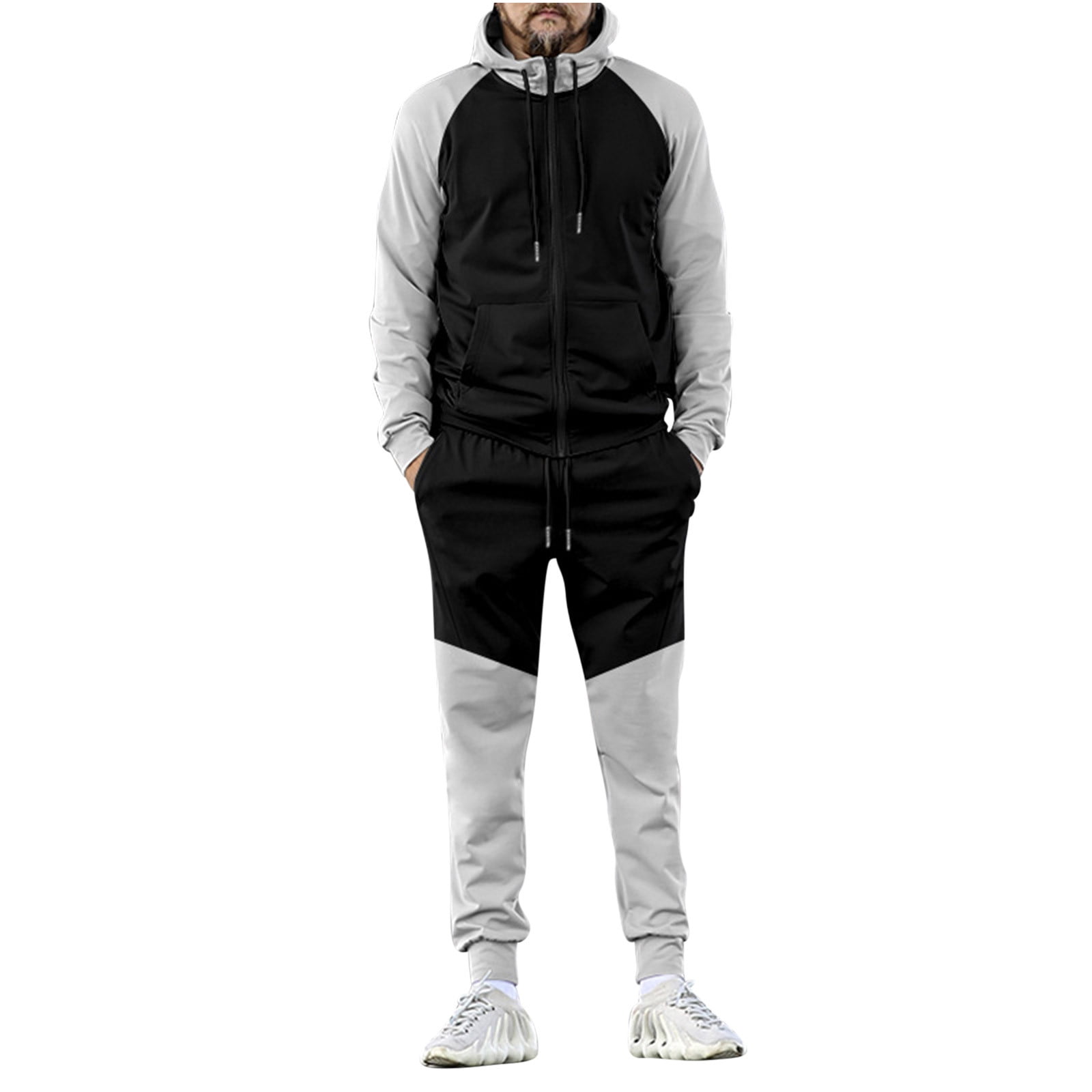 Dagegui Mens Sweatsuits 2 Piece Long Sleeve Jogging Suits Full Zip Up ...