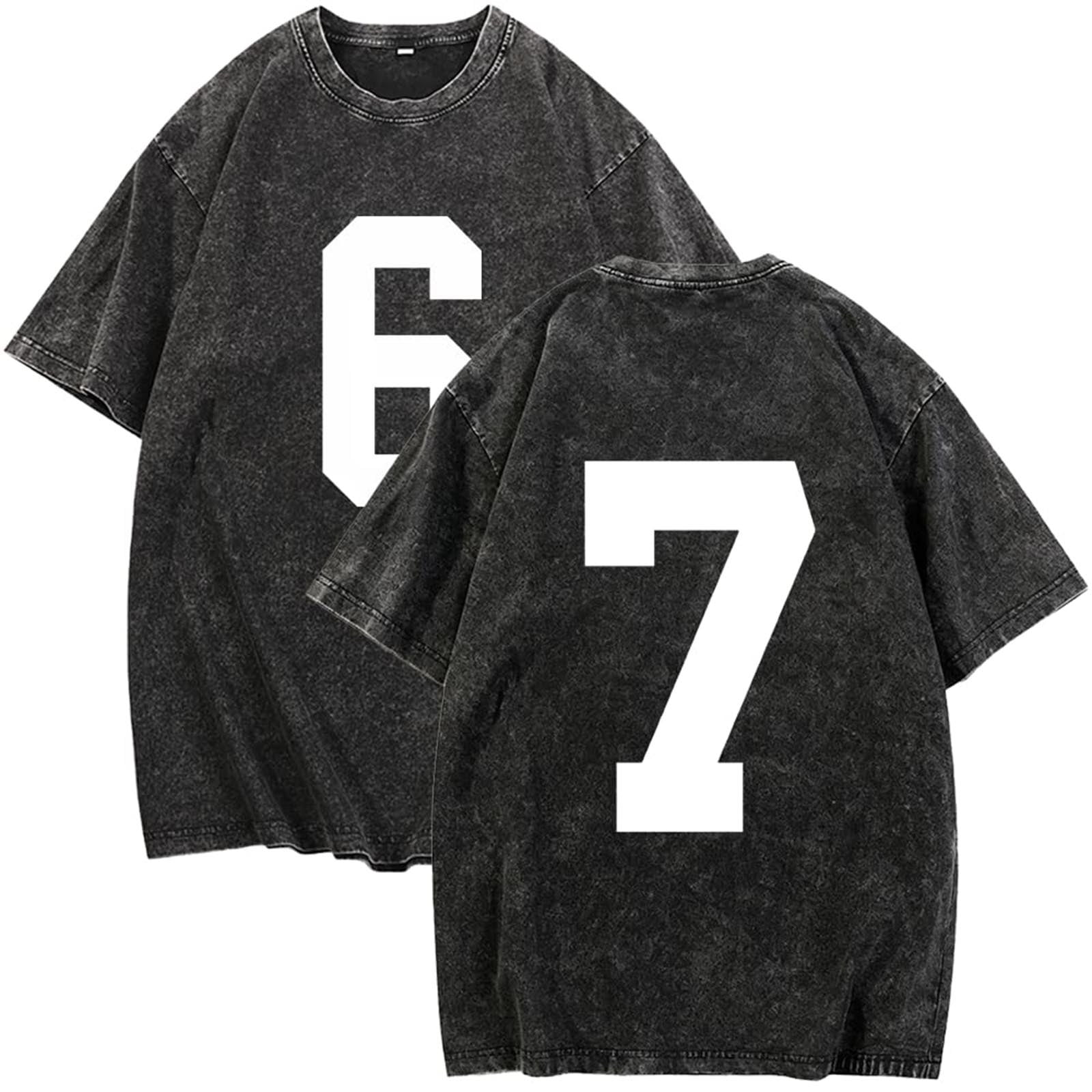 Dagegui Number 6 & 7 T-Shirt for Men Big and Tall Workout Athletic Tee ...