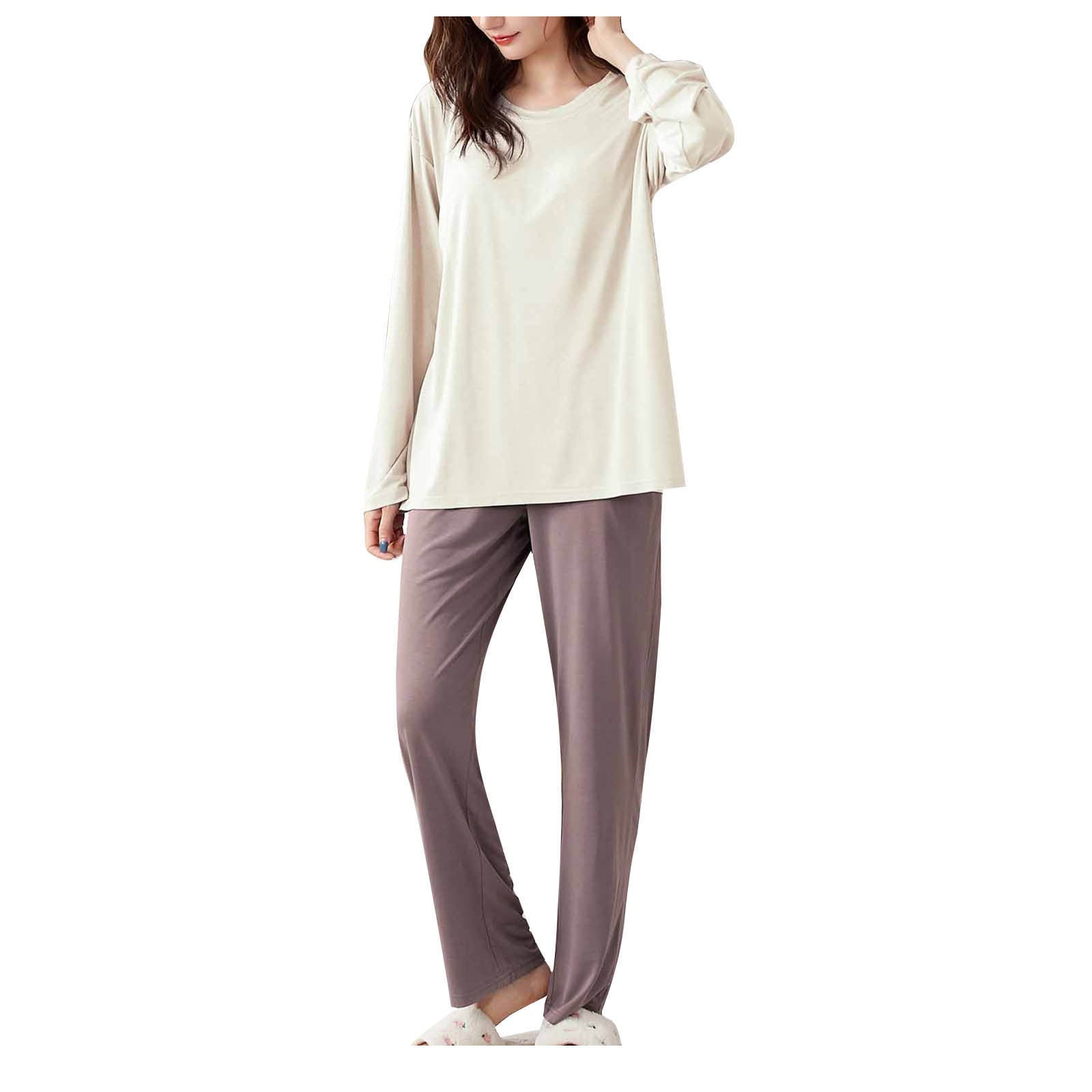 Dagegui Pajamas Set Women Soft Comfy Long Sleeve Sleepwear with ...