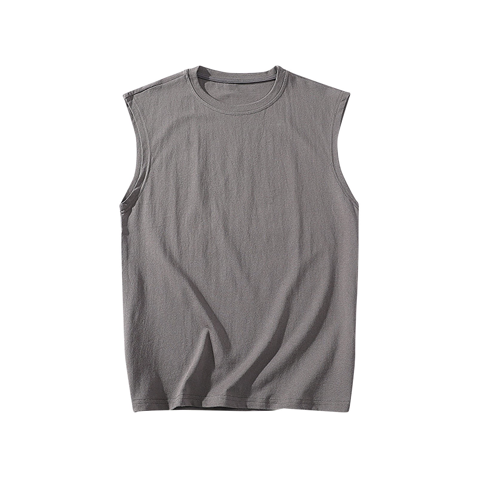 Dagegui Summer Tank Tops For Men Cotton Crewneck Sleeveless Pullover