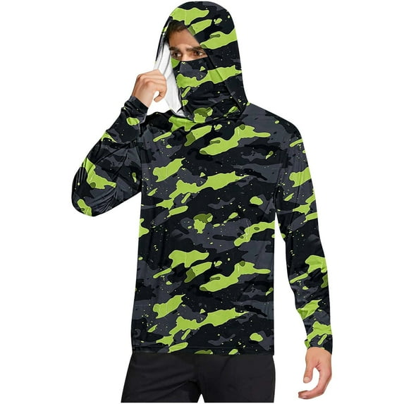 Dagegui UPF 50+ Hoodie for Men UV Sun Protection Long Sleeve Camo ...