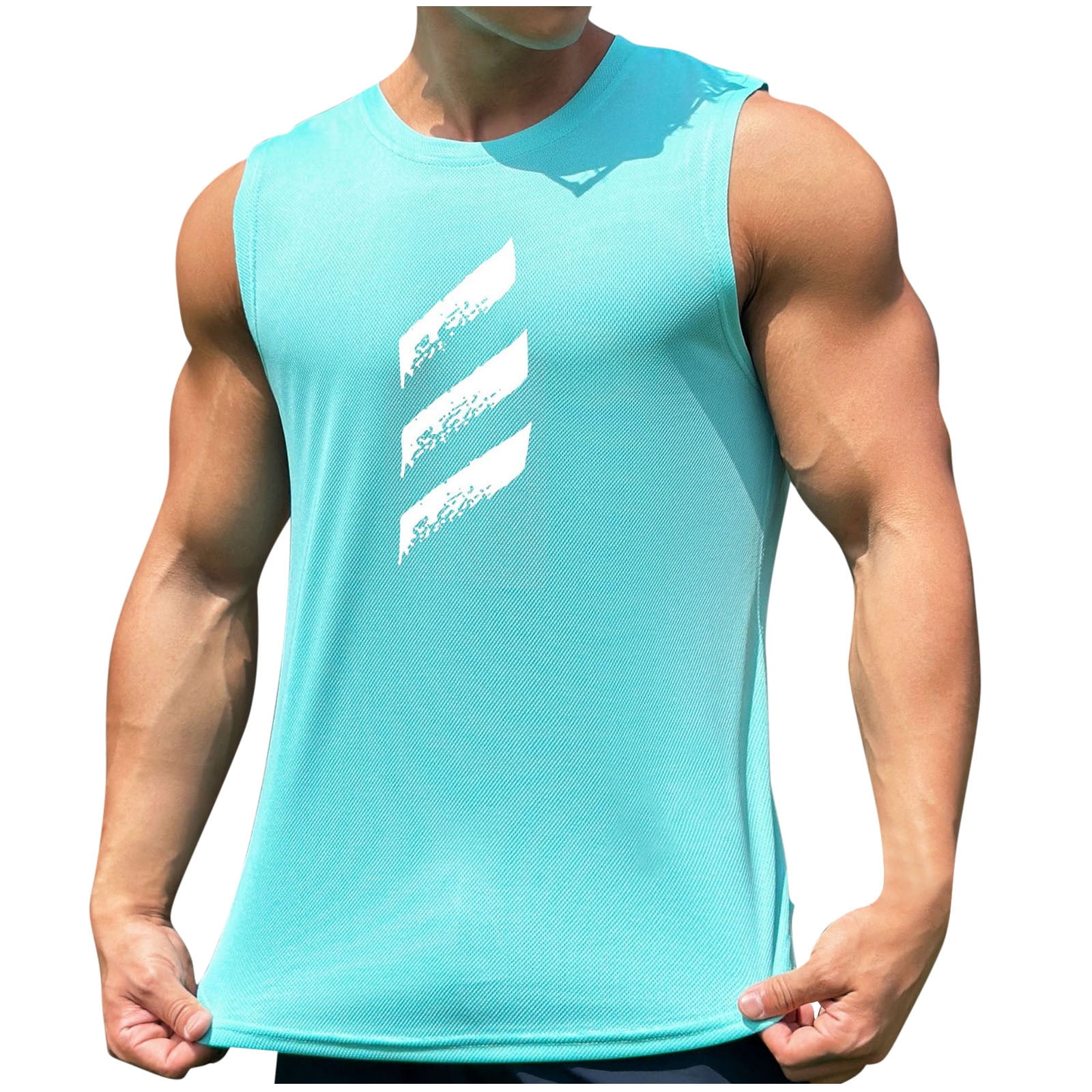 Dagegui Under $10 Men's Tank Tops Sleeveless Muscle Workout Shirts Mesh ...