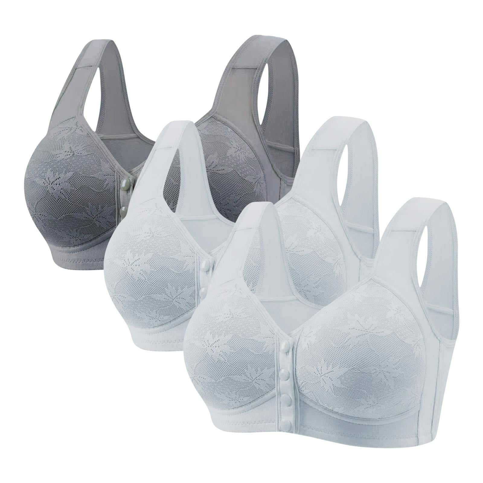 Dagegui Women's Bras 3X 3 Pc Womens Nursing Bras Front Closure Full ...