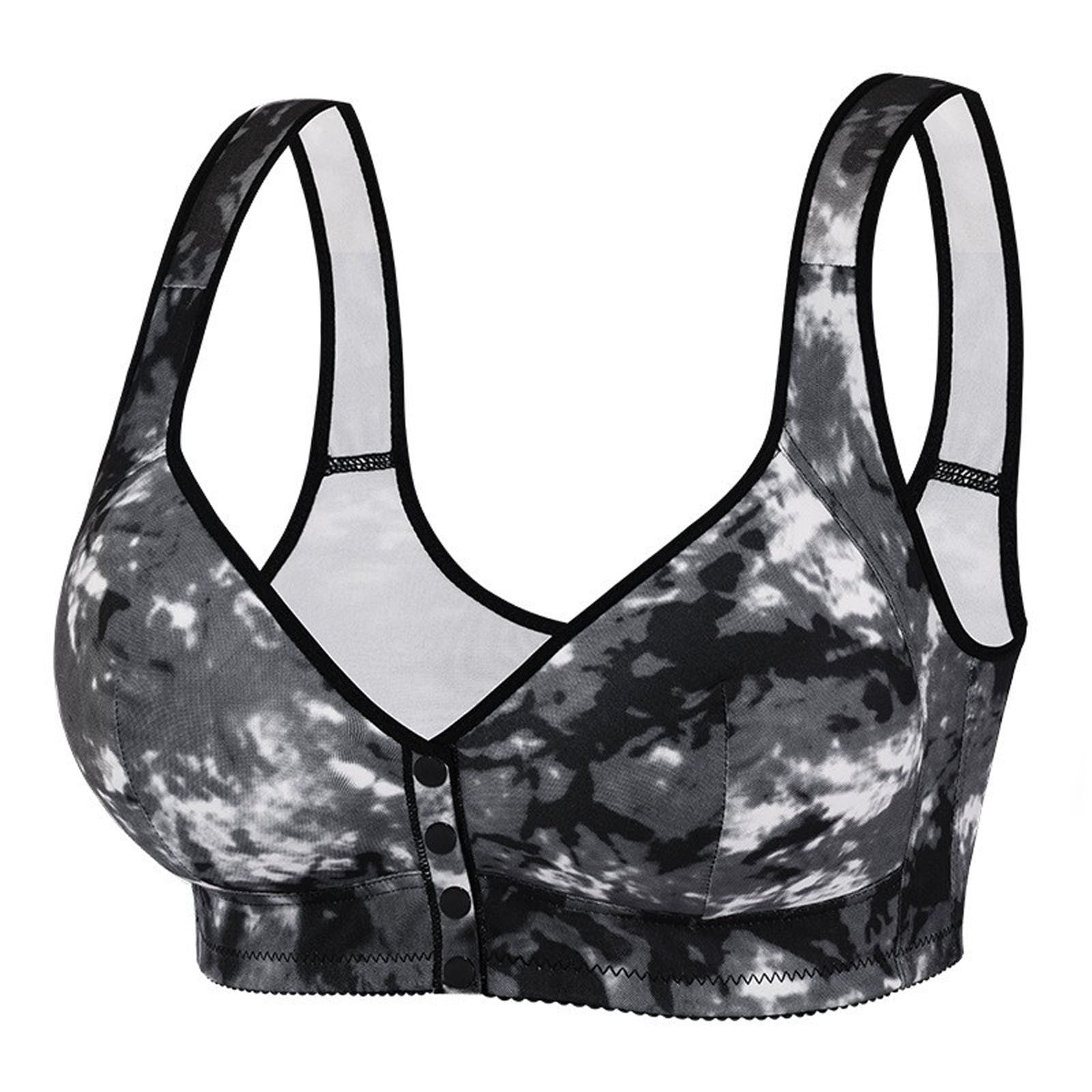 Dagegui Women's Bras 40F Plus Size Bras for Women Front Snap Wireless ...