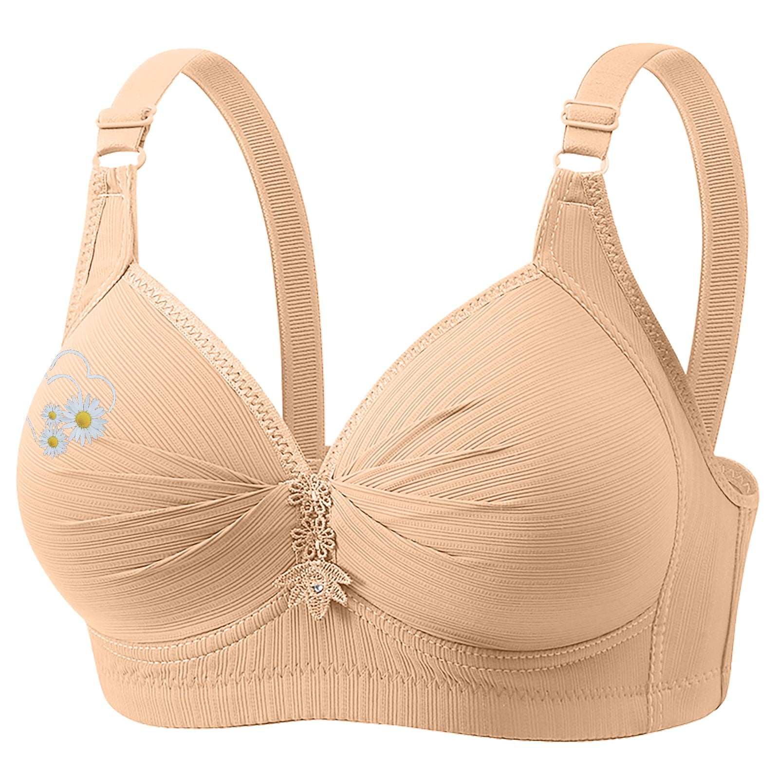 Dagegui Women's Bras 48 Wirefree Gathering Bras for Women Adjustable ...