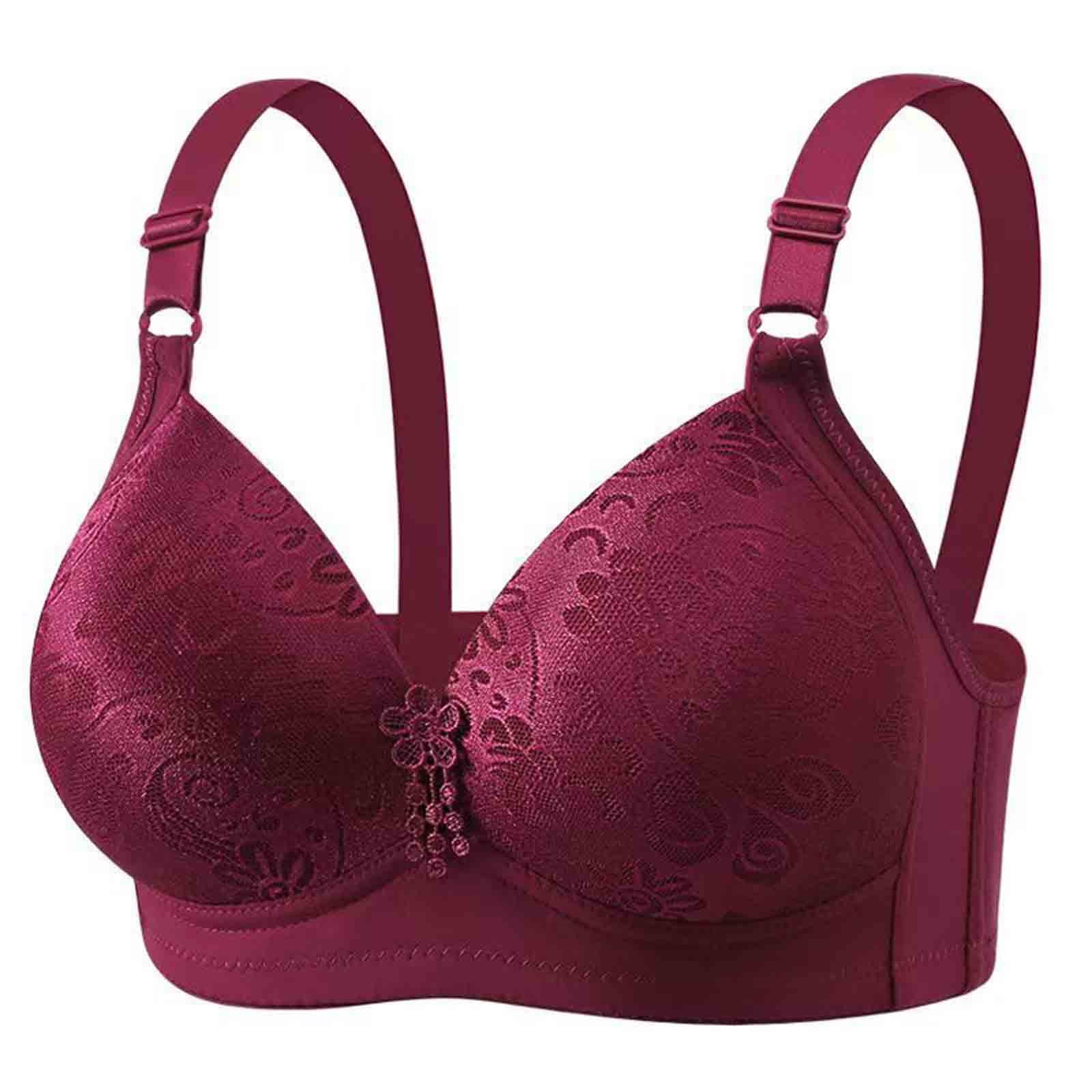 Dagegui Womens Bra 42 Women's Plus Size Wireless Bras Thin Full ...