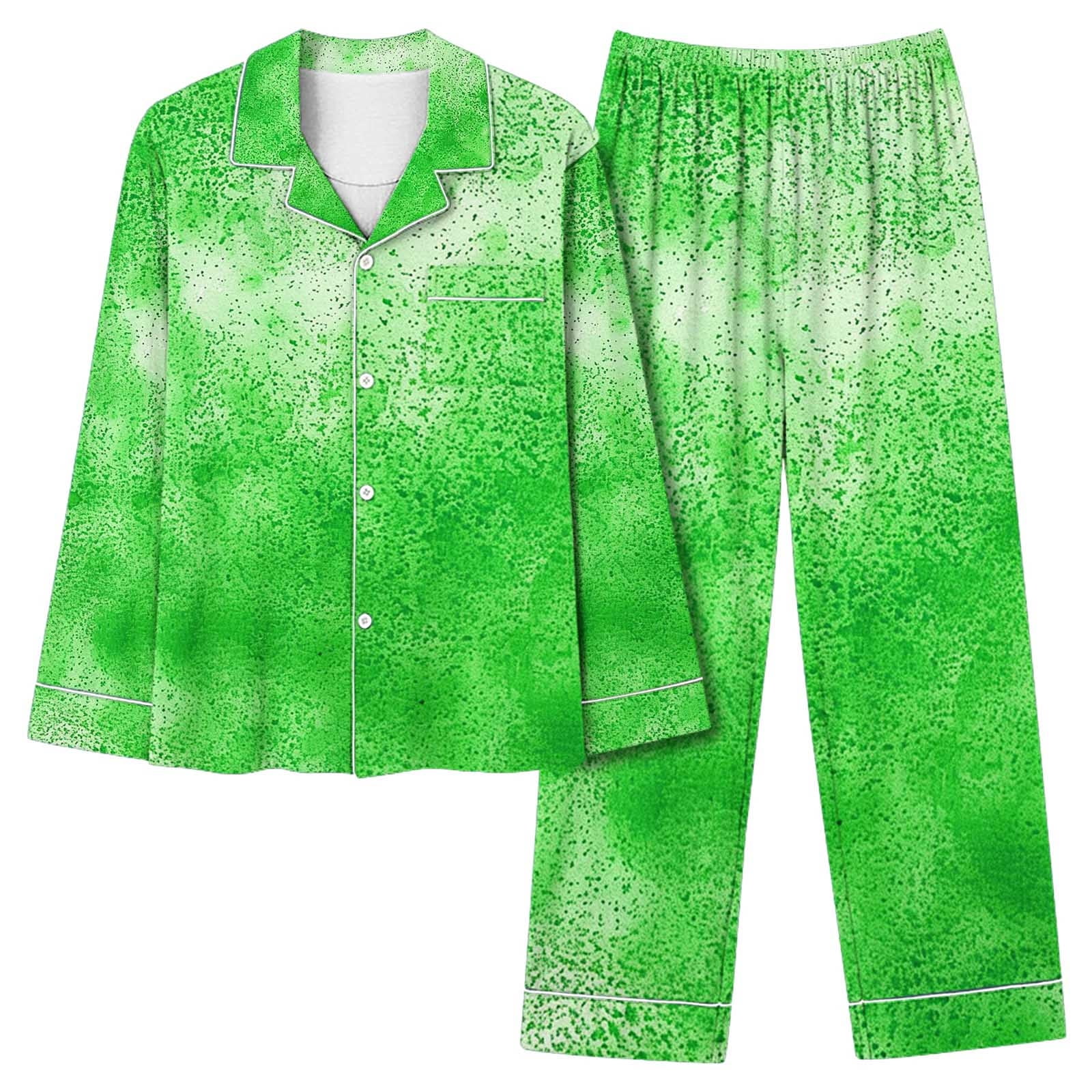 Dagegui Womens Pajamas Set Tie Dye Long Sleeve Sleepwear Pjs Sets V ...