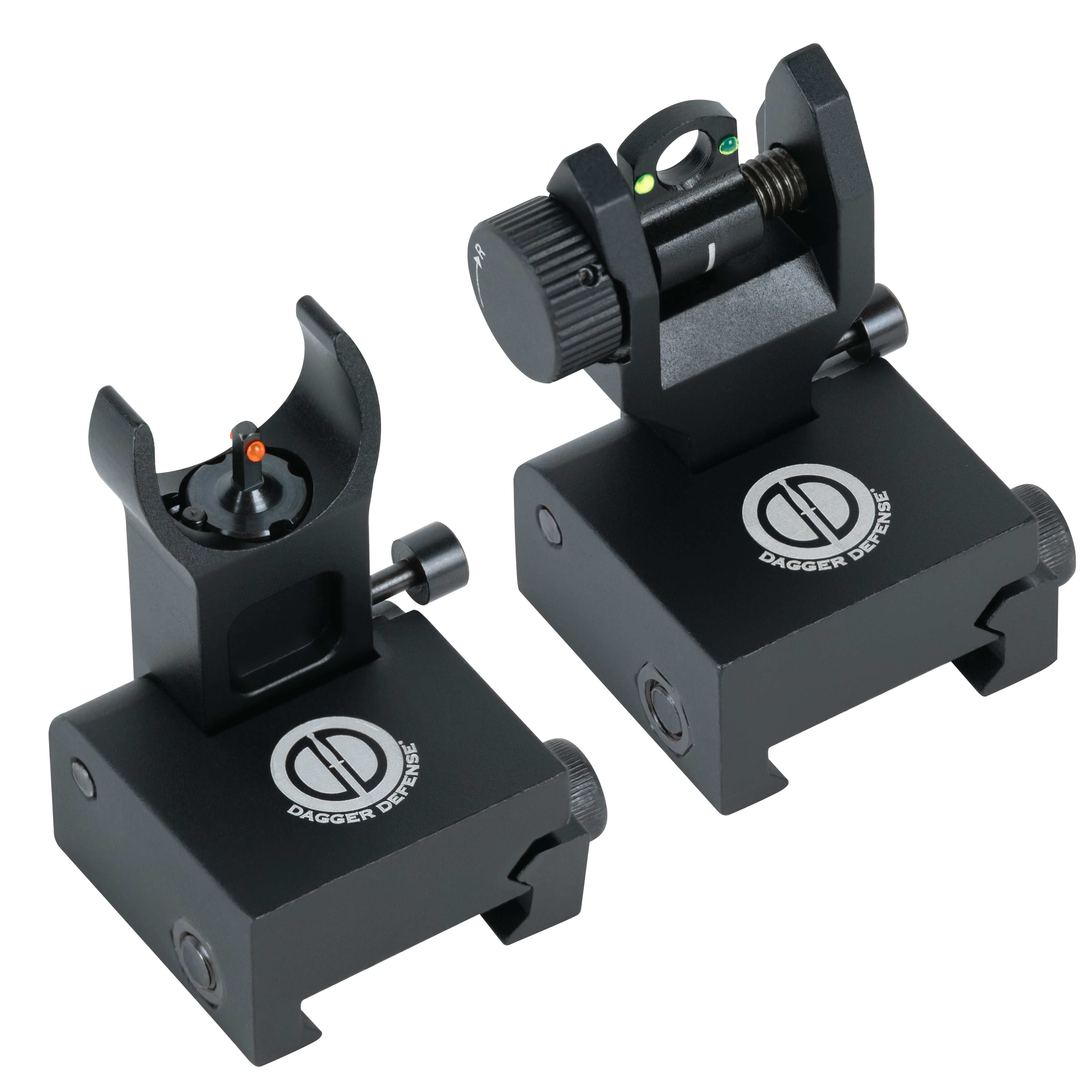 Dagger Defense BUIS crescent flip up iron sights for back up optic ...