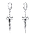 Dagger Earrings for Women Sterling Silver Dagger Hoop Earrings Sword ...