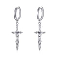 Dagger Earrings for Women Sterling Silver Dagger Hoop Evil Eye Earrings ...