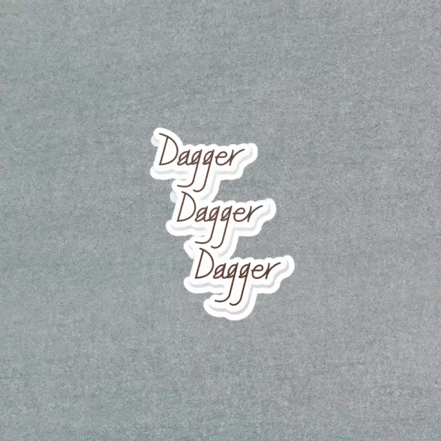Dagger Gothic Text Sticker Decal Vinyl Calligraphy Tattoo Artphone ...
