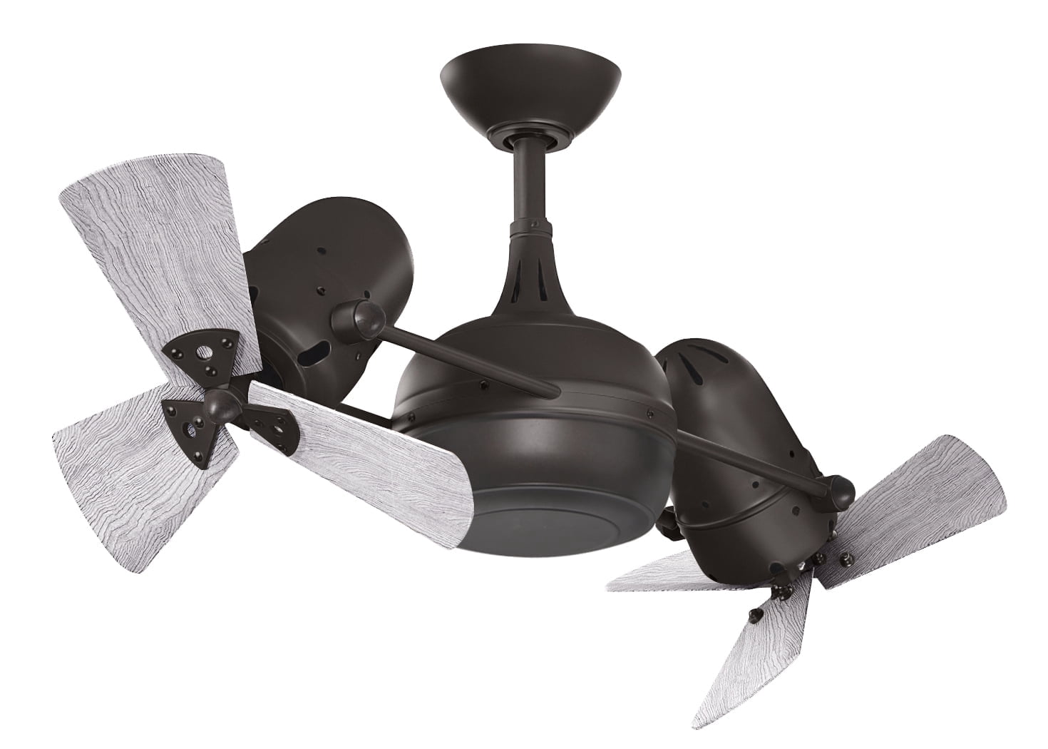 Dagny 360° double-headed rotational ceiling fan in Textured Bronze ...